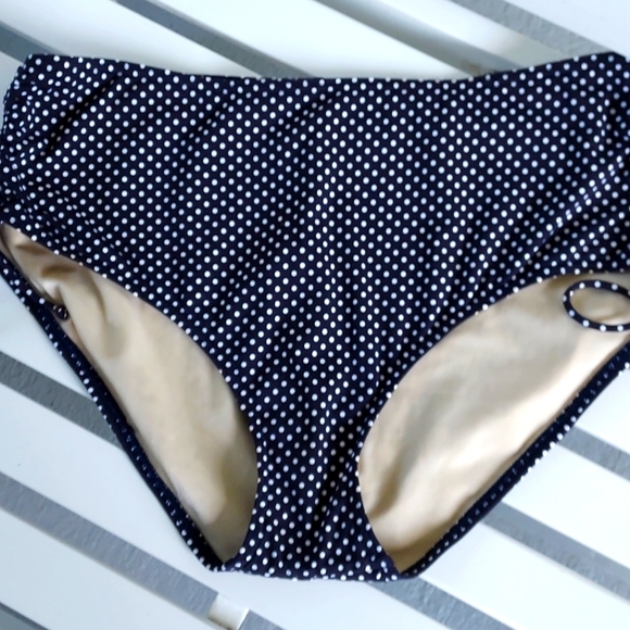 Lands' End | Swim | Lands End Bathing Suit Bottom Black White Polka Dot ...